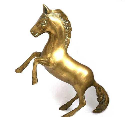 Лошадь конь статуэтка латунь бронза Англия