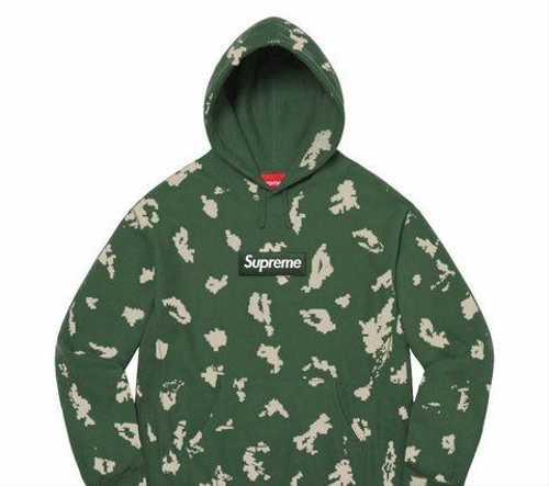 Supreme Box Logo Hooded Sweatshirt Olive Camo M