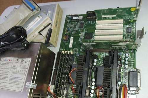 MB Super P6DBE (ISA) +2 x P III-700 +память+VGA+бп
