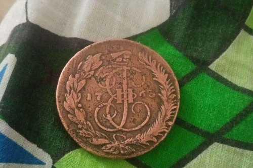 Медная монета 1763 года 5 копеек