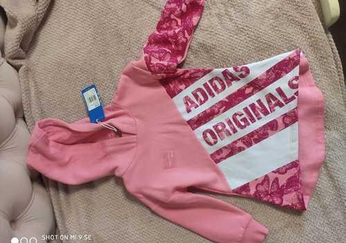 Утепленная толстовка Adidas оригинал, р. 98