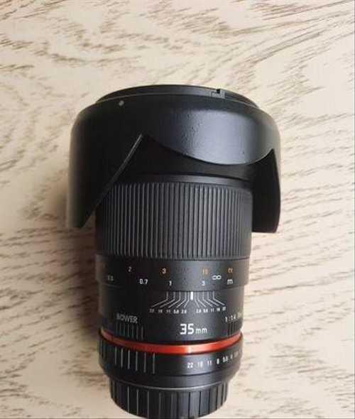 Объектив bower (samyang) 35 mm f/1.4 для Canon