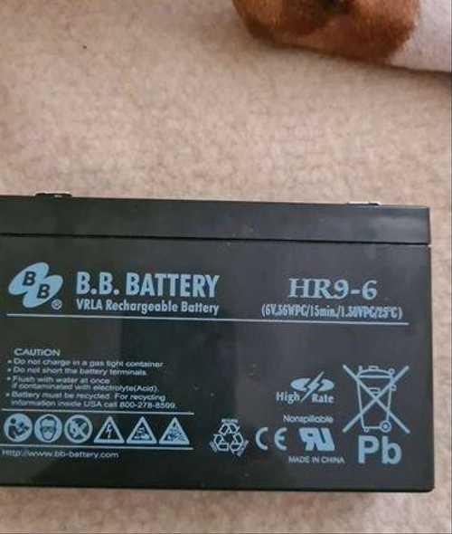 Аккумулятор BB Battery HR9-6 (6V / 8Ah) Новая