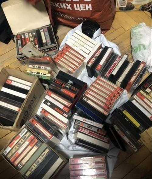 Аудиокассеты пакет много
