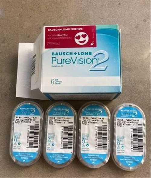 Продам контактные линзы bausch+lomb PureVision2