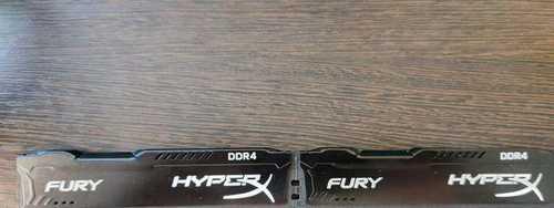 Озу HyperX Fury black 2400 мгц 2x4 ddr4