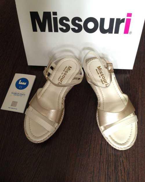 Новые Босоножки танкека Missouri Италия кожа 32 EU