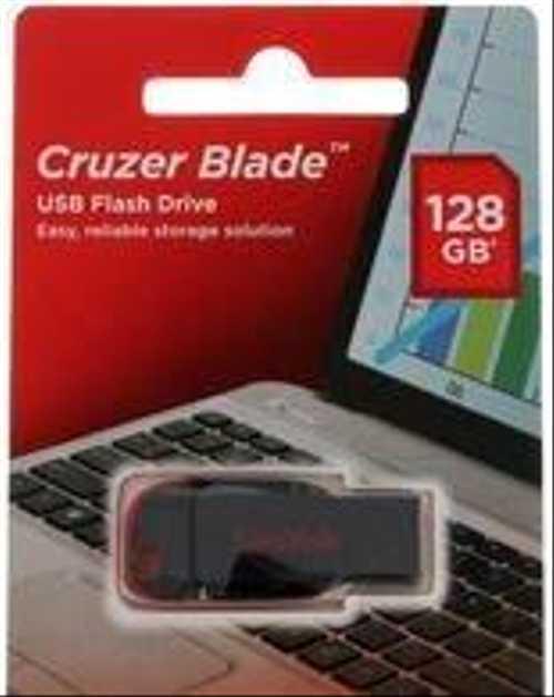 Память USB Flash SanDisk 128 гб Гарантия 12 мес