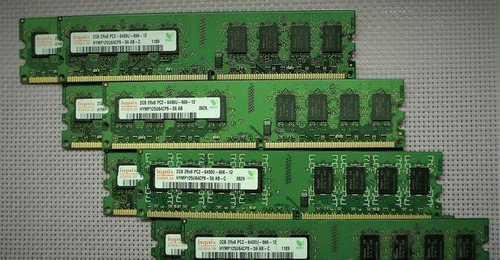 DDR2 1gb и 2gb, hynix, для пк, оперативная память