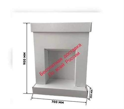 Декортивный фальш камин из картона новогодний ками