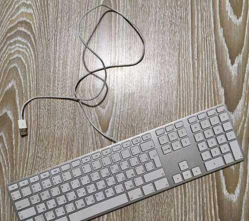 Клавиатура Apple MB110 проводная белая USB