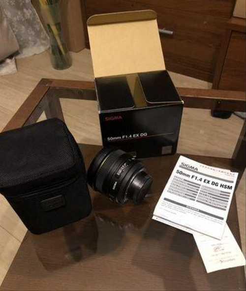 Объектив Sigma 50mm 1.4 EX Nikon F байонет