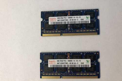 Оперативная память SoDimm ddr3 2gb Hynix 2 штуки