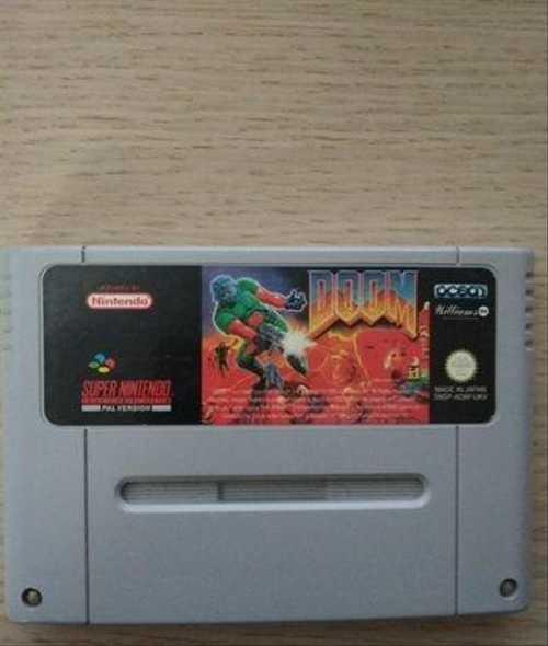 Doom snes снес PAL Картридж