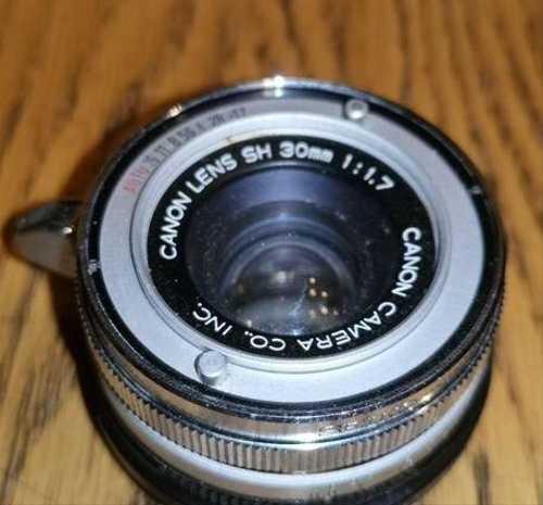 Творческий объектив Canon SH 30/1.7 Fujifilm FX