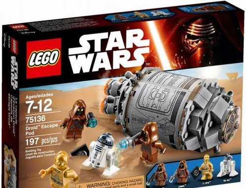 Lego Star Wars Спасательная капсула дроидов 75136