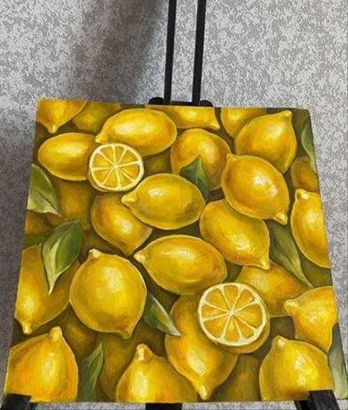 Лимоны маслом картина
