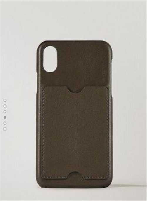 Шикарный кожаный чехол для iPhone C/XS. Massimo Du