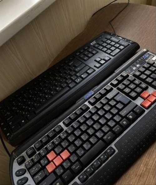 Игровая клавиатура a4tech X7 и офисная клавиатура