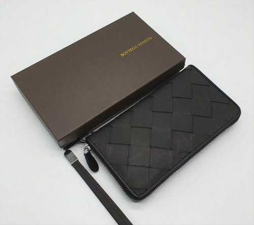 Новый мужской бумажник Bottega Veneta черный
