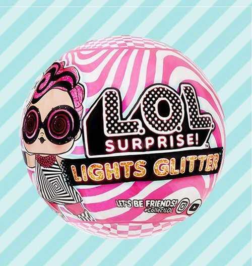 Лол сюрприз глиттер lol lights glitter неон