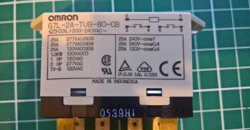 Схема подключения реле omron g7l 2a tub