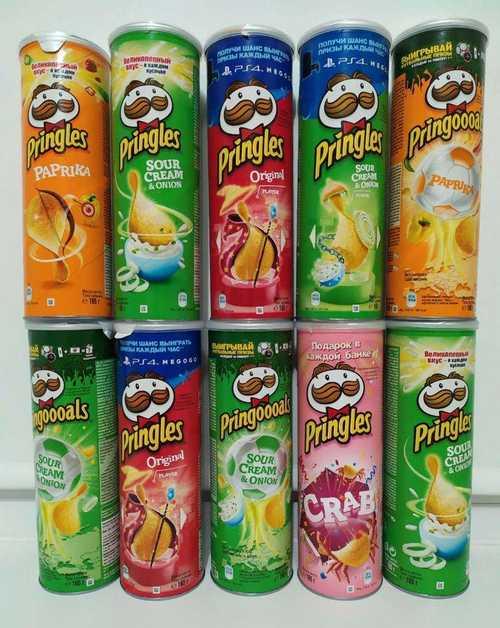 Пустые банки Pringles