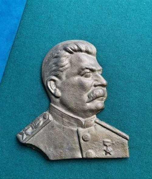 Барельеф панно плакетка Сталин бронза СССР