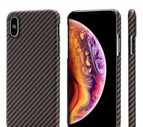 Чехол pitaka MagEZ Case для iPhone Xs Max коричнев