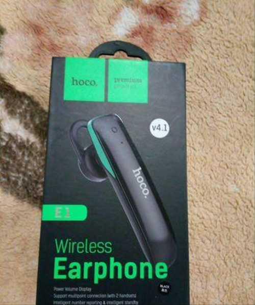 Bluetooth гарнитура Hoco E1. Black