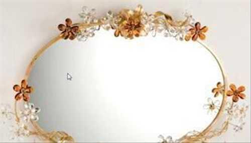 Настенное зеркало декор цветы