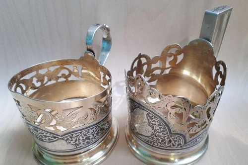 Подстаканники серебряные Кубачи 2 шт