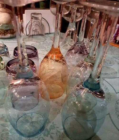 Рюмки бокалы стаканы фужеры