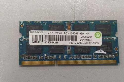 Опеpaтивнaя память DDR3 SoDimm 4Gb Ramaxel 1333Мhz