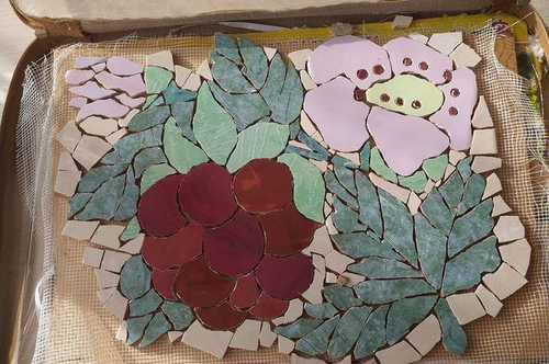 Мозаичное панно цветы