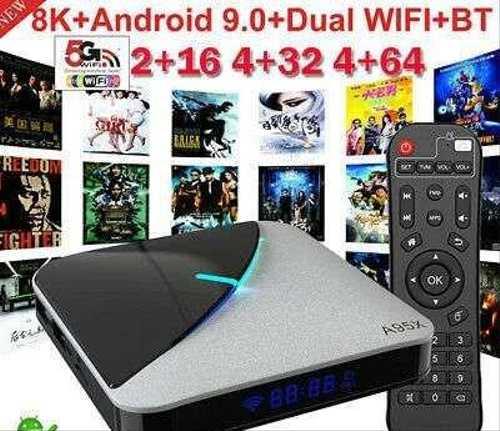 Тв бокс A95X F3 AIR 4GB - 32GB BT 4.2 андройд tv 9