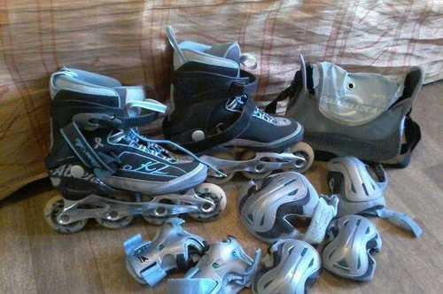 Ролики женские К2 и защита Rollerblade