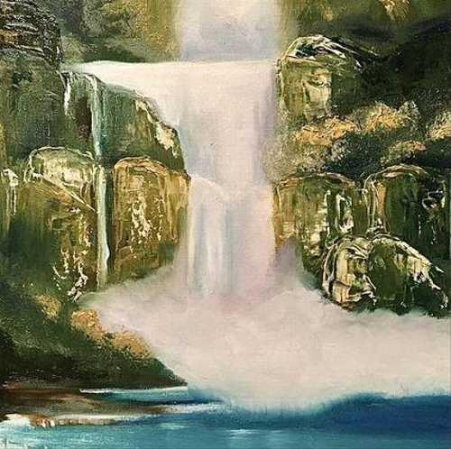 Картина маслом на холсте «Водопад»