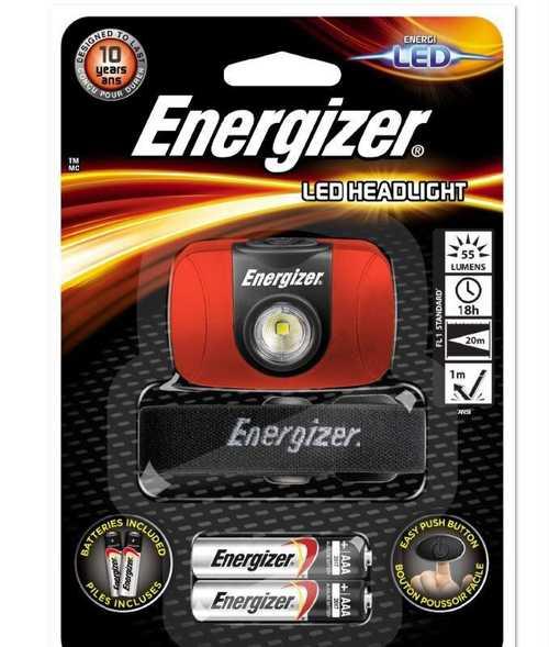 Фонарь налобный energizer led headlight