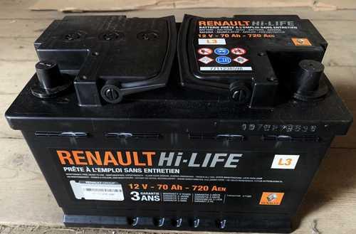 renault hi life 12v 70ah 720a как заряжать