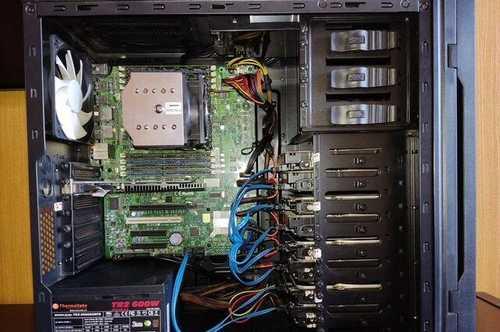 Сервер supermicro x9sra e5-2630 16Gb 8HDD