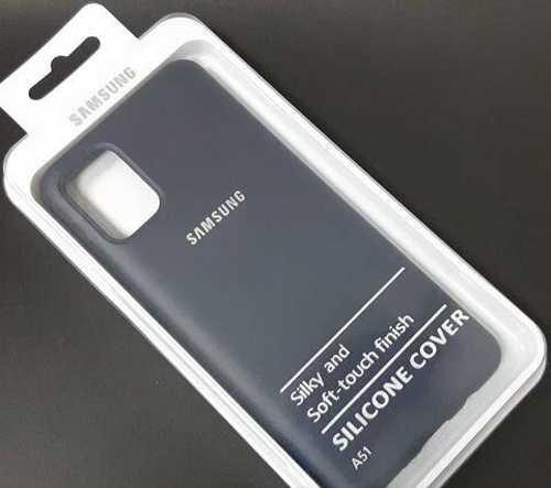 Силиконовый чехол на Samsung A51 черный