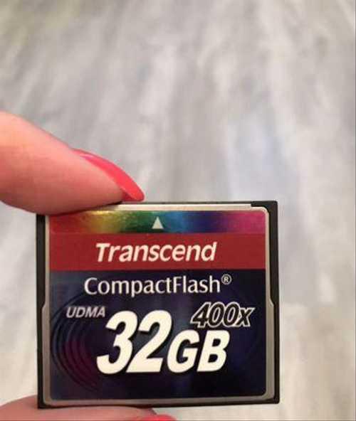 Карта памяти cf 32gb 400x transcend