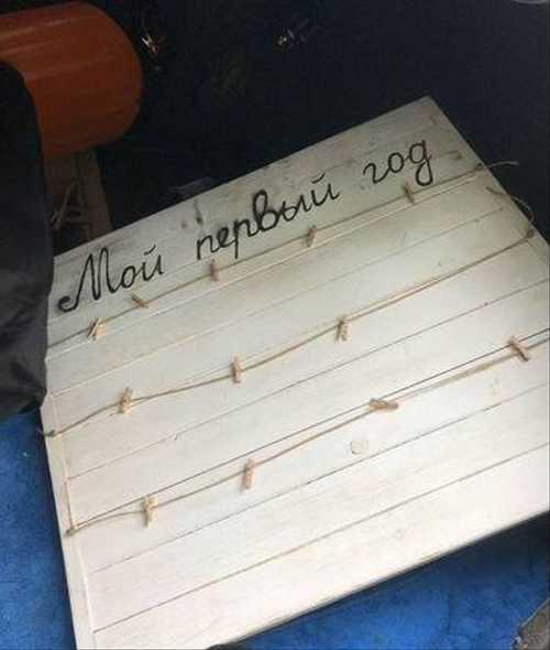 Двусторонний фотофон кирпич дерево