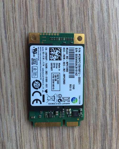 SSD msata MZ-MPC128D Samsung half size