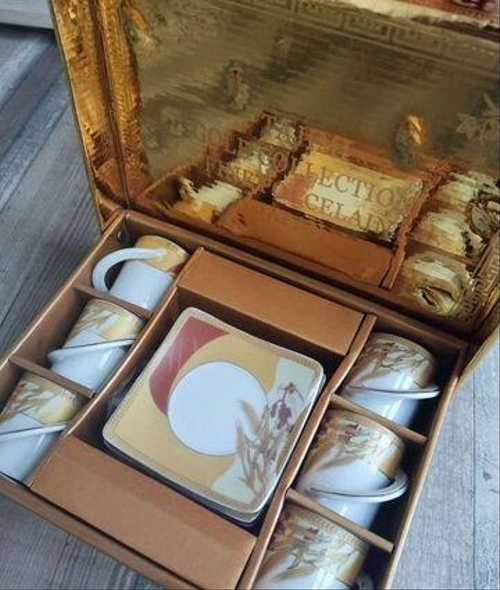 Кофейный сервиз Tajimi Gold collection