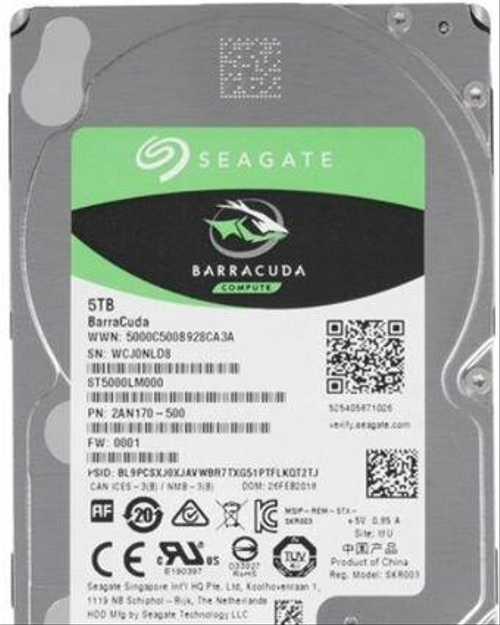 Жесткий диск 2.5" seagate 5TB