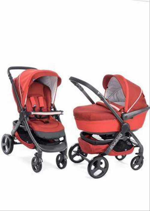 Коляска 2 в 1 chicco stylego red 2019 года