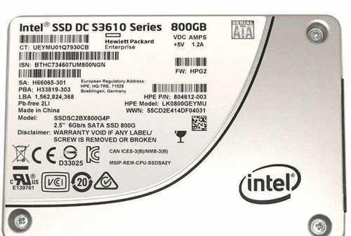 SSD Intel S3610 800Gb