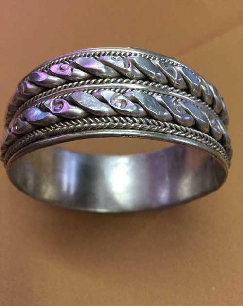 Мексиканский мельхиоровый браслет